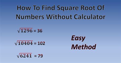 How To Find Square Root Of Numbers Without Calculator - VedasMaths