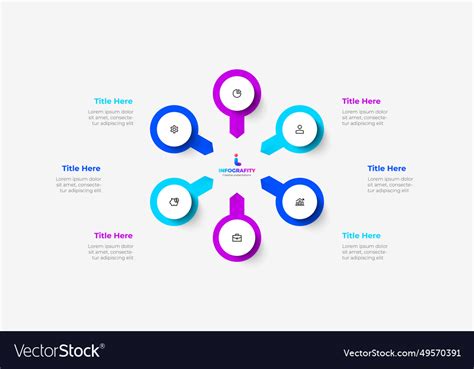 Cycle Diagram With Options Or Steps Slide Vector Image