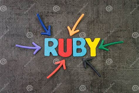 Ruby Modern Programming Language For Software Development Or Application Concept Multi Color