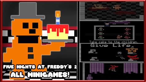 Fnaf 2 All Minigames Hd 60fps Youtube