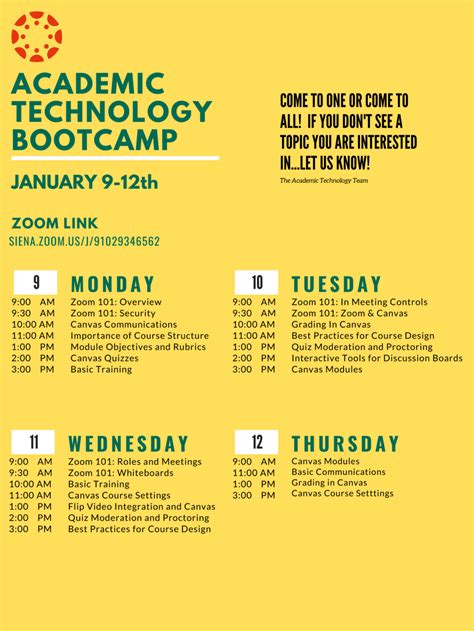 Academic Technology Bootcamp 2023 Academic Technology Siena