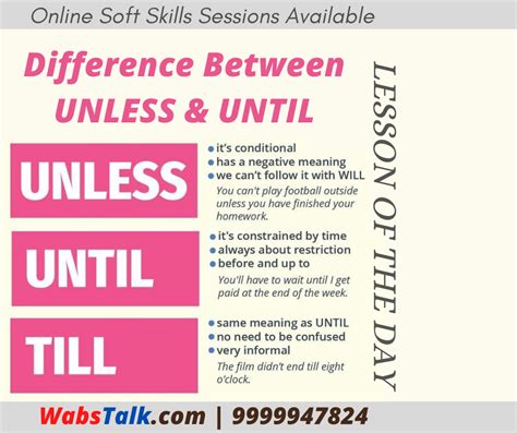 differences between unless and until