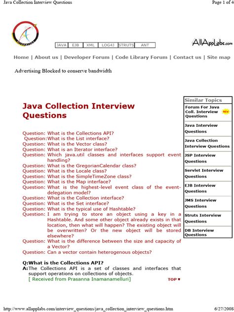 Java Collection Interview Questions Pdf