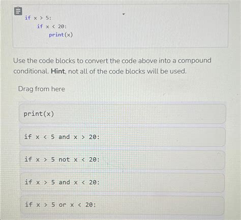 Solved if x>5: ﻿if x