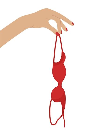 Premium Vector Hand Holding Red Bra In Consept Of Breast Awareness