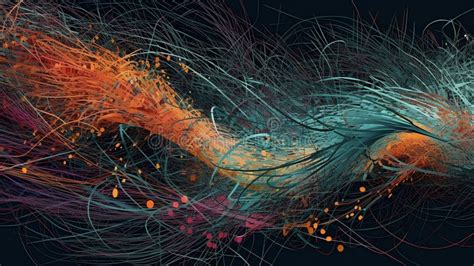 Visualisation Of Neural Networks Creative Illustration Stock