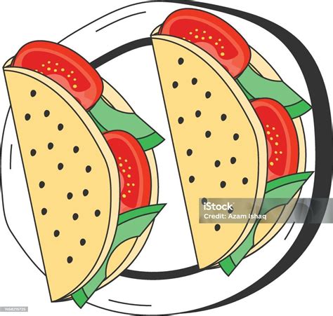 채식 Empanada 벡터 아이콘 디자인 패스트 푸드 기호 정크 푸드 기호 인기 있는 저렴하고 좋은 맛 간식 스톡 일러스트