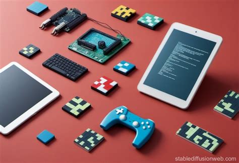 Technology Filled Room With Python Code Stable Diffusion Online