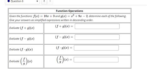 solved function operations given the functions f x 2x