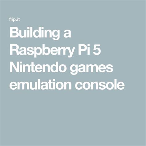Building A Raspberry Pi 5 Nintendo Games Emulation Console Raspberry
