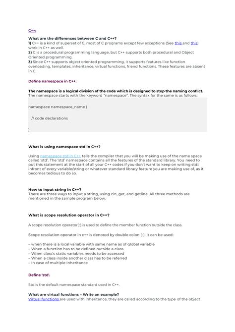 SOLUTION Cpp Interview Ques Studypool