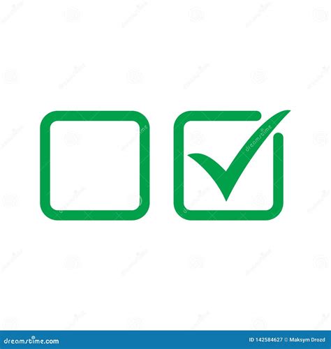 Checkbox Fijado Con El Icono En Blanco Y Comprobado Del Vector Del Checkbox Ilustración Del