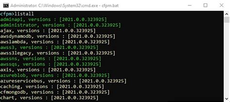 coldfusion package manager