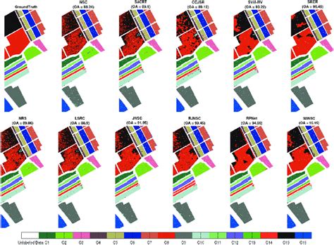 Classification Maps For The Salinas Dataset Obtained With Different