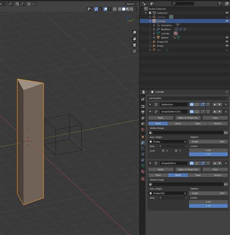 animation - How to animate rotation of an object without modifiers ...