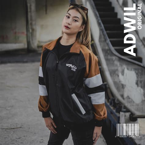 Jual Jaket Retro Black Strip Putih Mustard Jacket Sport Pria Wanita