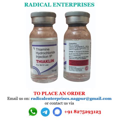 Thiamine Hydrochloride 10ml Injection At ₹ 1550box Vitamins And