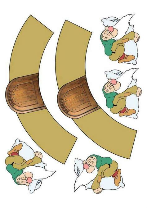 Snow White And The Seven Dwarfs ~ Paper Craft Decoração Branca De