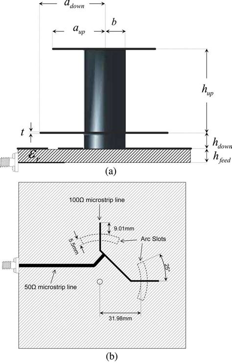 High Gain Sap Antenna A Section View And B Bottom View Download