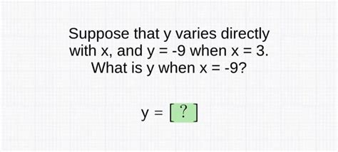 Solved Suppose That Y Varies Directly With X And Y When Chegg Com