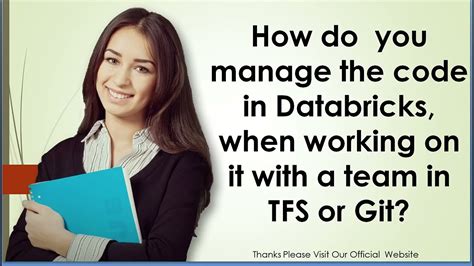How Do You Manage The Code In Databricks When Working On It With A Team In Tfs Or Git Youtube