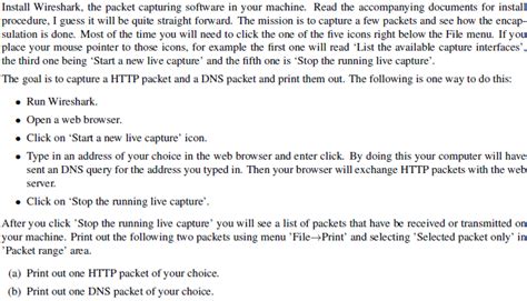 Solved Install Wireshark The Packet Capturing Software In