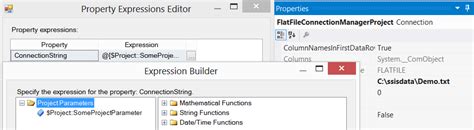 Ssis Expression Builder Of Connection Manager Not Showing Variables Stack Overflow