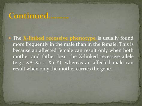 Sex Linked Inheritance Pptx
