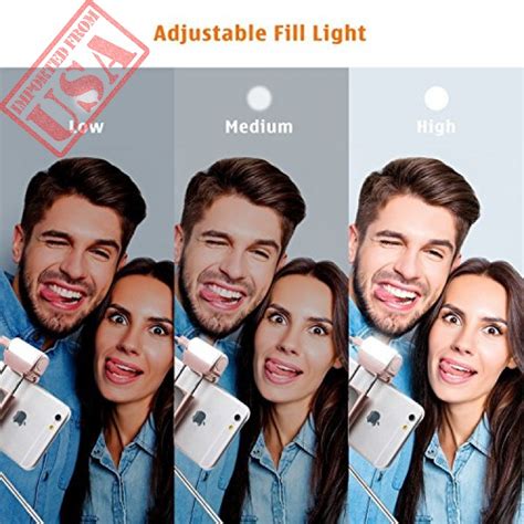 Mpow Bluetooth Selfie Stick With Degree Led Fill Light And Rear Mirror Adjustable Head A