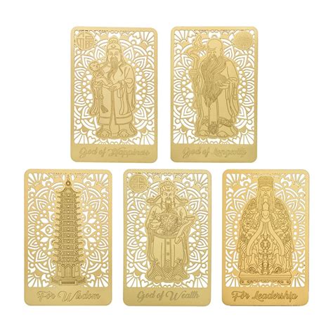 Golden Metal Card Mandarin Duck The Leadership Amulets Increase Your