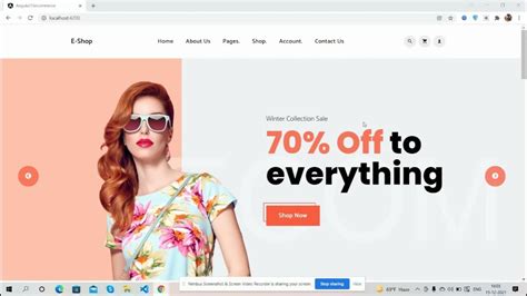Build Complete Ecommerce Website In Angular 13 Home Page Youtube