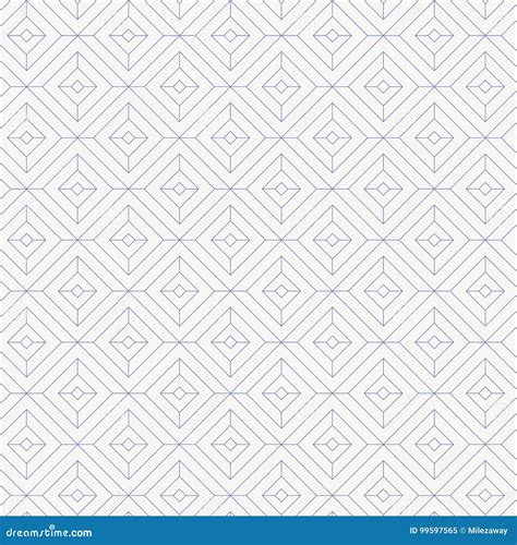 Linear Pattern Linear Diamond Shape Decorate With Diamond Square Shape Stock Illustration