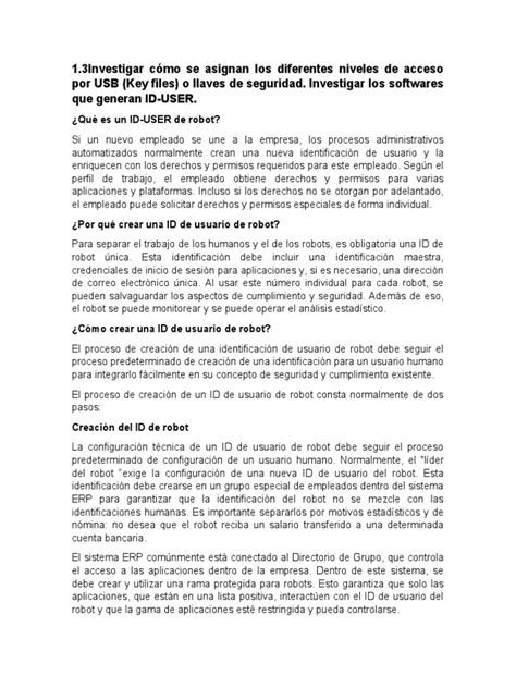 13investigar Cómo Se Asignan Los Diferentes Niveles De Acceso Por Usb