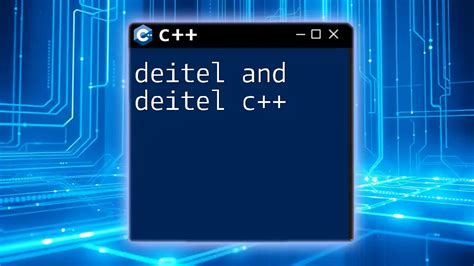 Mastering Deitel And Deitel C A Concise Guide