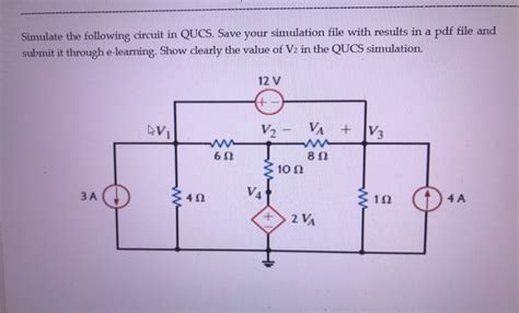 Solved Simulate The Following Circuit In Qucs Save Your