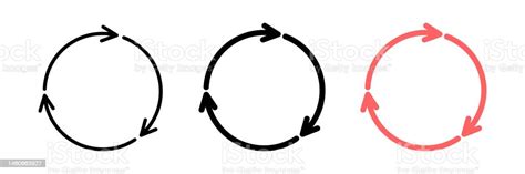 Circular Arrows Icon A Set Of Arrows Arranged In A Circle Update Reboot Refresh Reload Icon