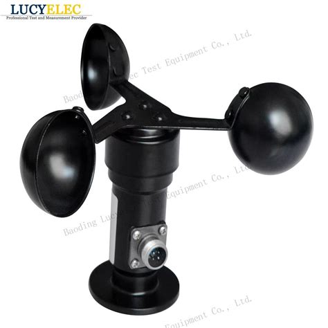 Lucyelec Tower Crane Wind Speed Measuring Sensor Three Cups Aluminum Anemometer Crane