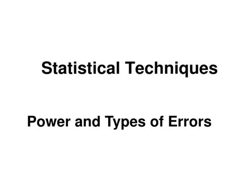 PPT Statistical Techniques PowerPoint Presentation Free Download ID