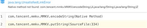 unsatisfiedlinkerror · issue 81 · tencent mmkv · github