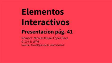 Elementos Interactivos Genially