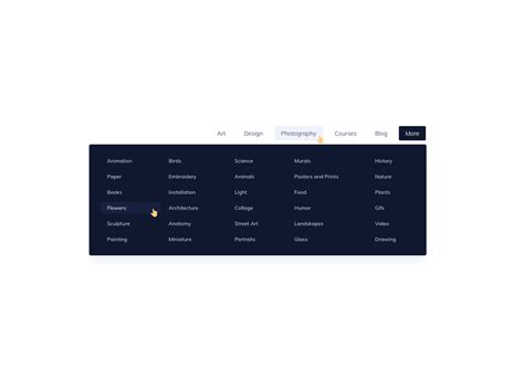 Day 1002 Mega Menu UI Design On Behance