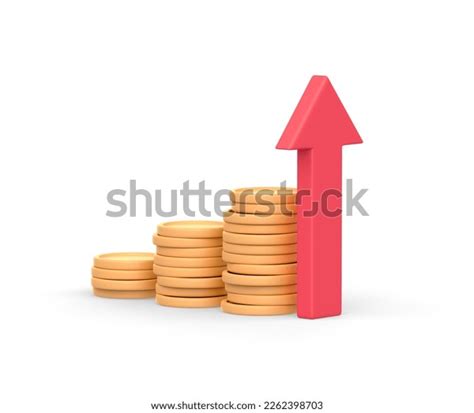 Realistic 3d Icon Red Arrow Graph Stock Illustration 2262398703 Shutterstock
