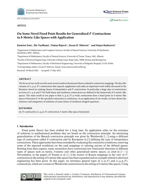pdf on some novel fixed point results for generalized f contractions