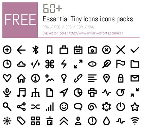 60 Essential Tiny Icons Icons Packs Free Downloads Onlinewebfontscom