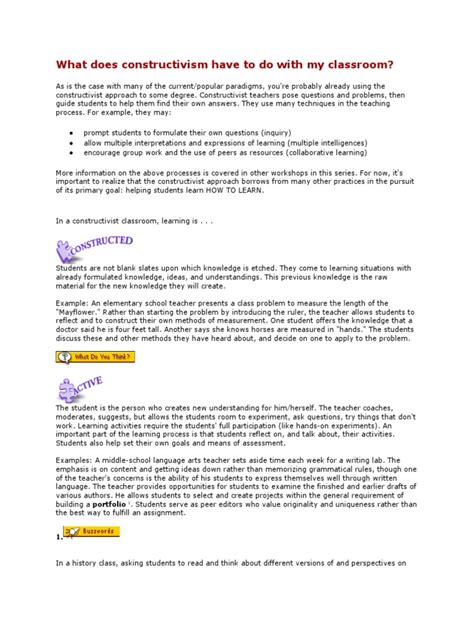 What Does Constructivism Have To Do With My Classroom Pdf What Does Constructivism Have To Do With My Classroom Pdf