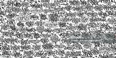 원활한 추상 힙합 스트리트 아트 낙서 스타일 도시 서예 벡터 일러스트 레이 션 배경 그래피티에 대한 스톡 벡터 아트 및 기타