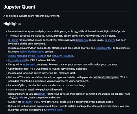 Quant Science On Linkedin Jupyter Quant A Dockerized Jupyter Quant