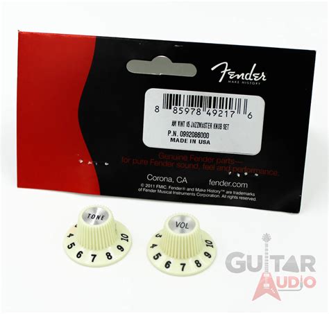 Genuine Fender 65 American Vintage Jazzmaster Hat Knobs Pair Set 09