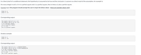 solved in a direct proof of a conditional statement the