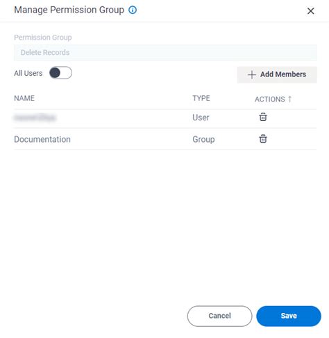 Delete Records Permission Group